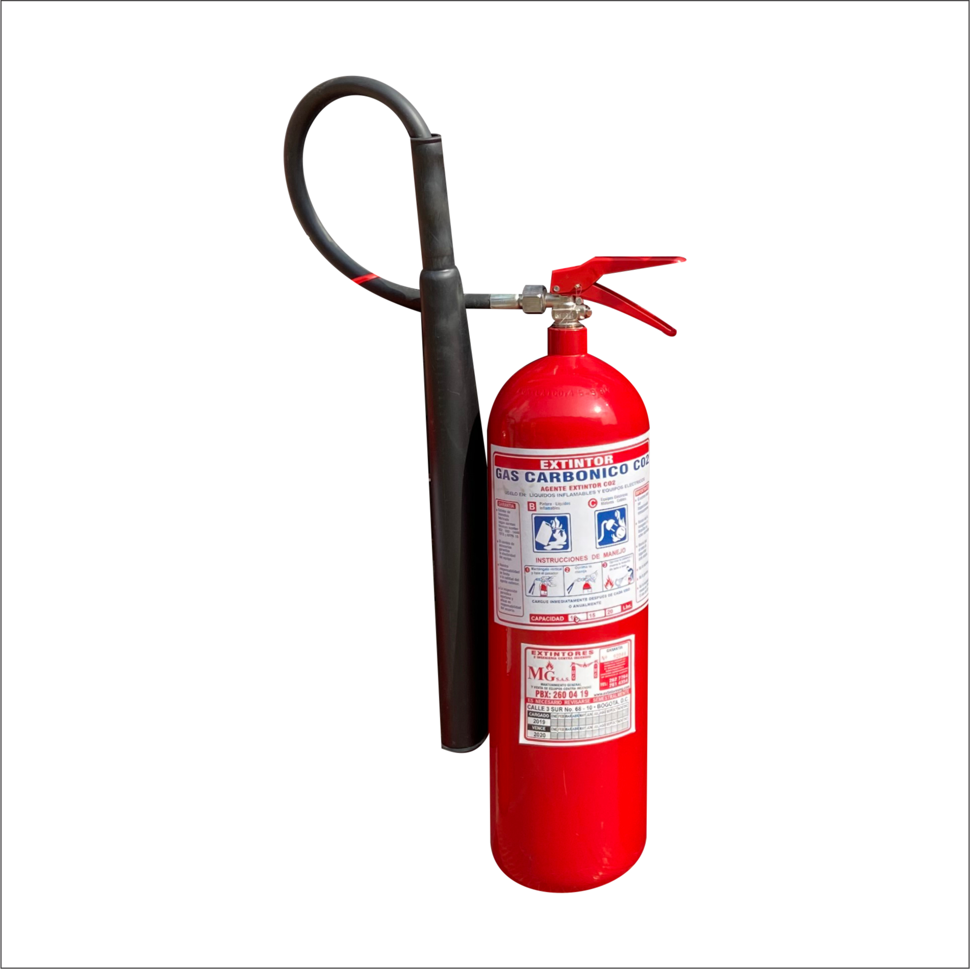 EXTINTORES BC Co2 BIÓXIDO DE CARBONO CLASE BC - MG Soluciones ...